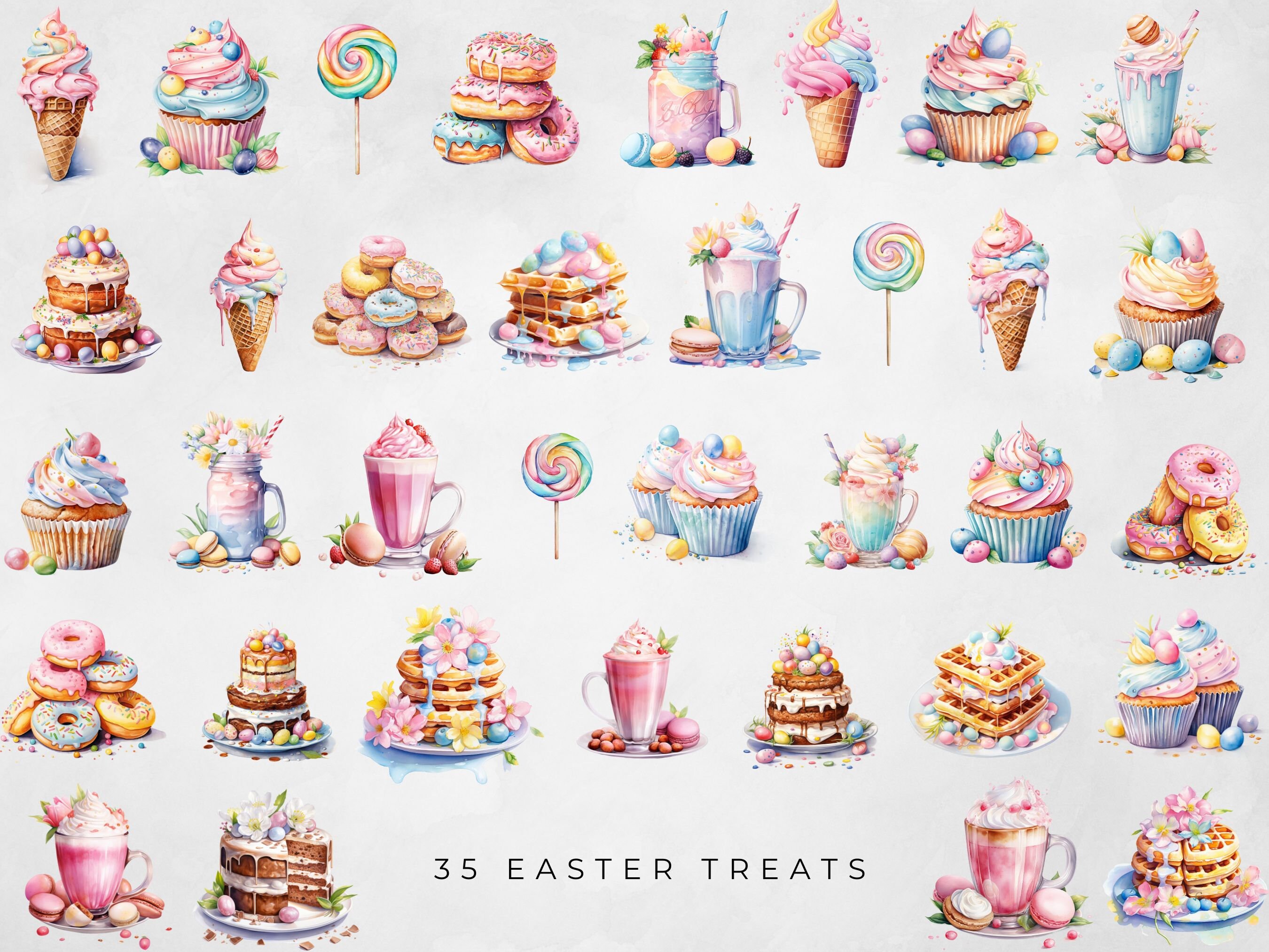 Easter Candy Clipart, Easter Sweets PNG, Easter Food Clipart, Easter ...