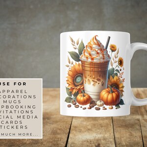 Fall Autumn Iced Coffees Clipart,fall Coffee Png,fall Drinks Png ...