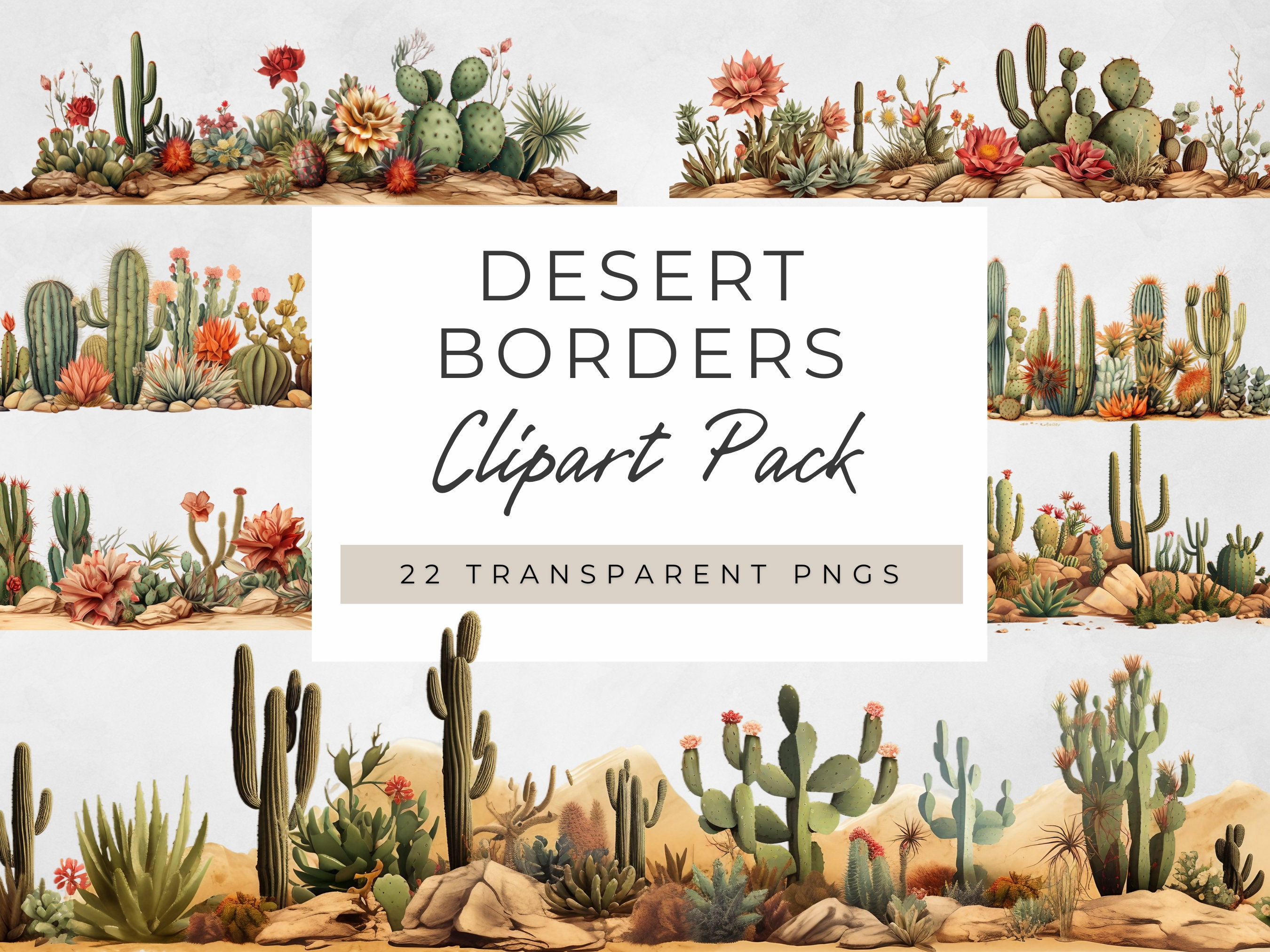 Desert Borders Clipart, Desert Landscape Clipart PNG, Desert Clipart ...