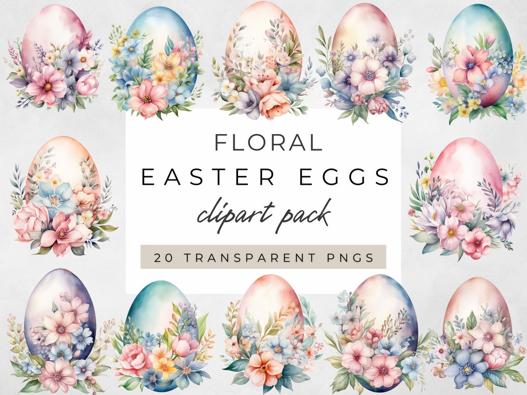 Easter Eggs Clipart Png,floral Easter Eggs Clipart,flowers Easter Eggs ...