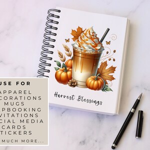 Fall Autumn Iced Coffees Clipart,fall Coffee Png,fall Drinks Png ...