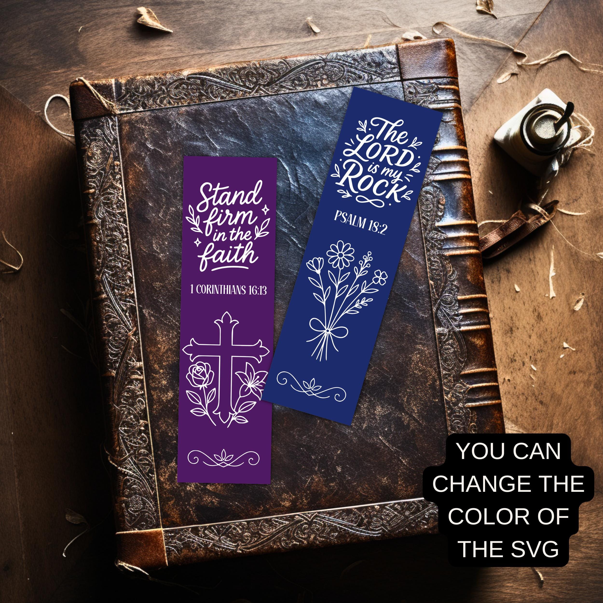 Christian Bookmarks SVG PNG Bundle, Christian Bookmark Cut File Svg ...