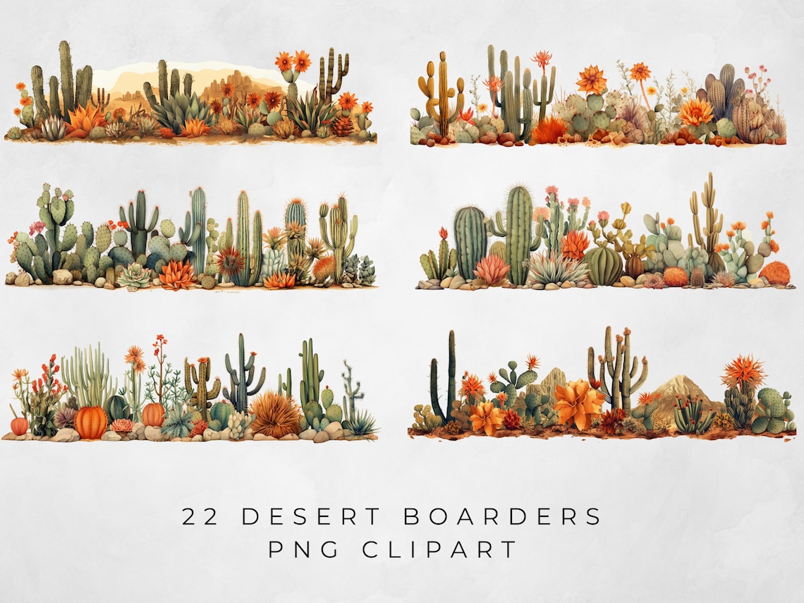 Desert Borders Clipart, Desert Landscape Clipart PNG, Desert Clipart ...