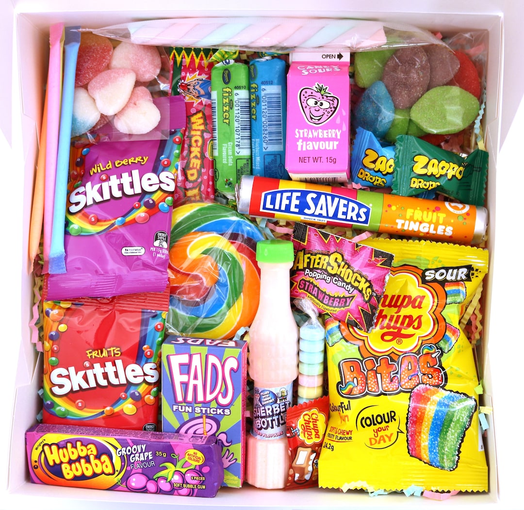 Rainbow Candy Gift Box | Mixed Colour Lolly Assortment | Bright Candy ...