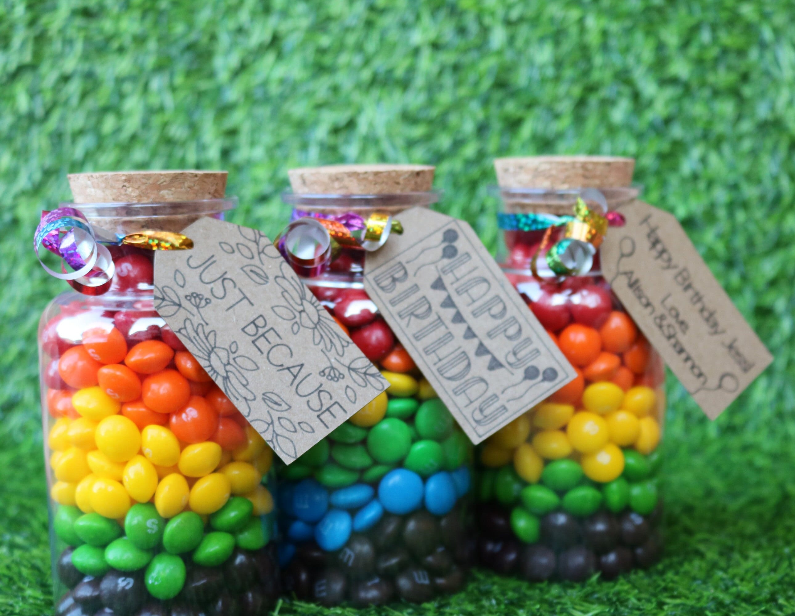 Rainbow Lolly Chocolate Jar With Custom Tag Personalised - Etsy