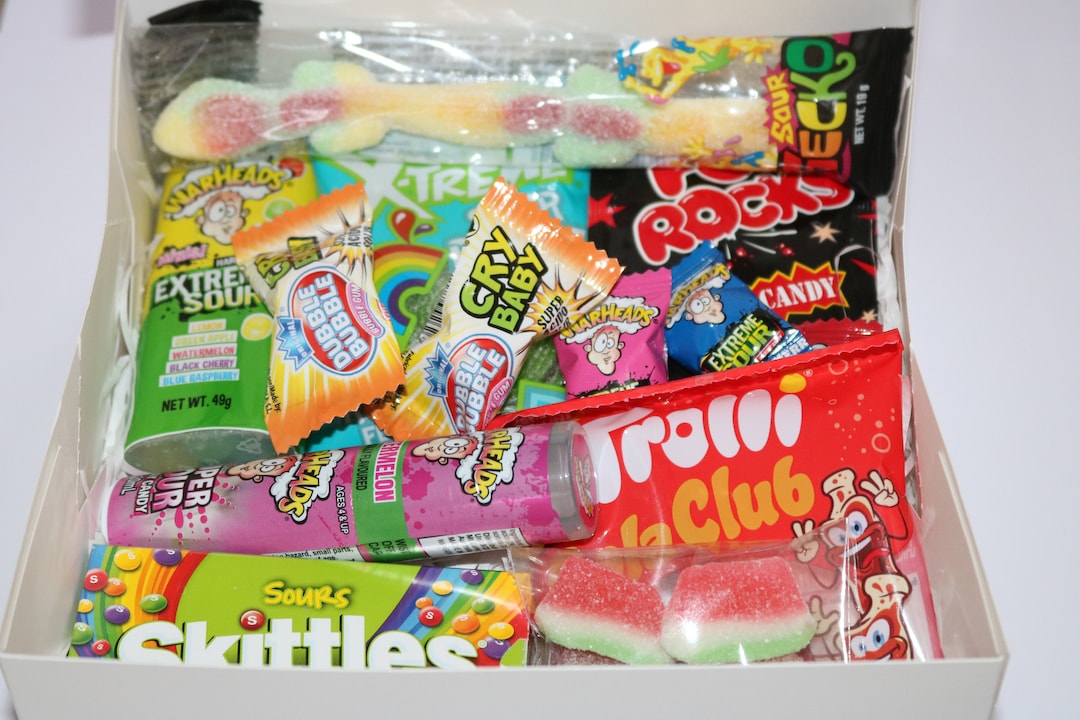 Sour Candy Gift Box | Tangy Lolly Assortment | Sour Sweets Treat Box ...