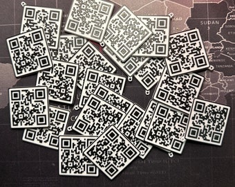 Customizable QR Code Keychain Personalized 3D Printed Keychain for ...