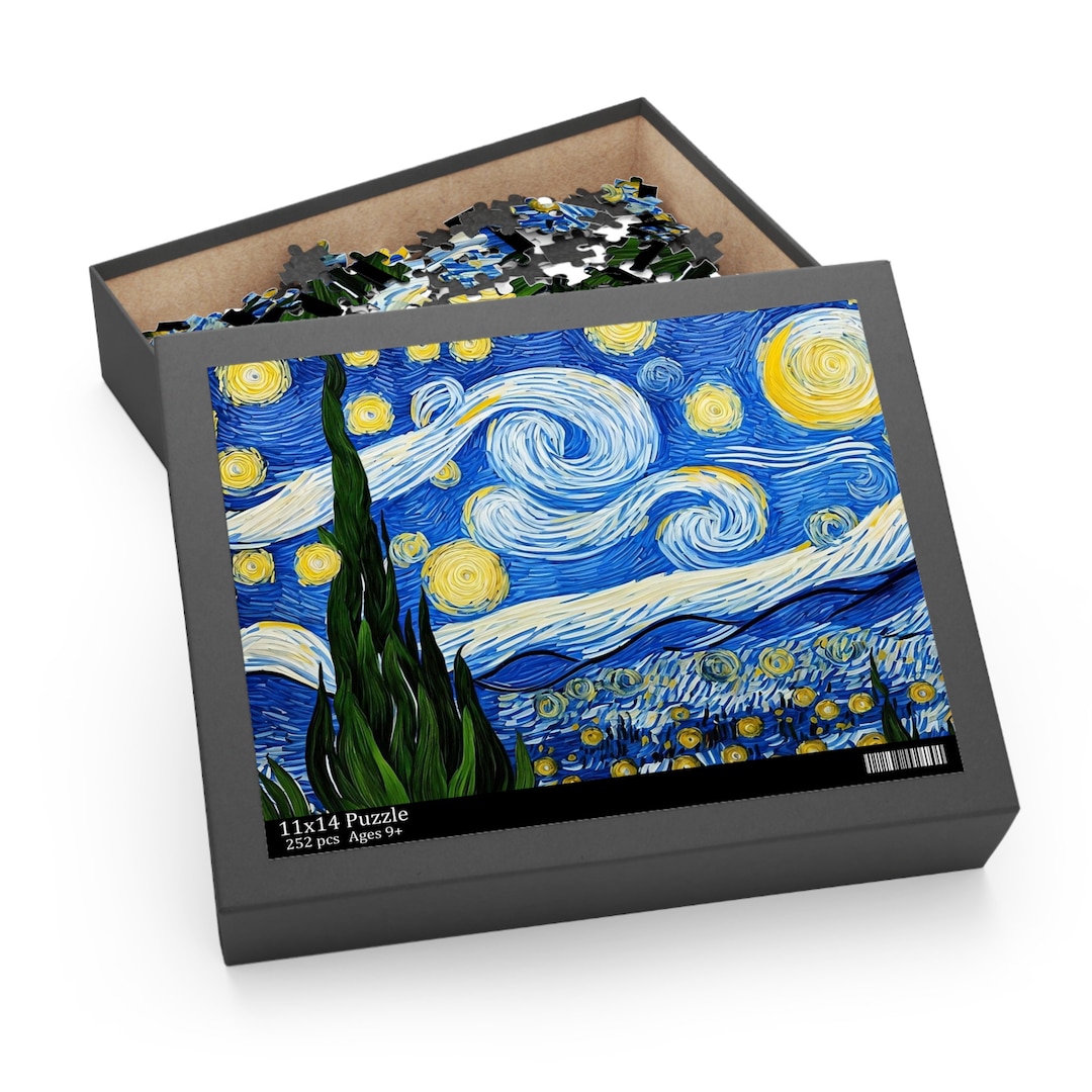 VAN GOGH Starry Night PUZZLE 120, 252, 500-piece - Etsy