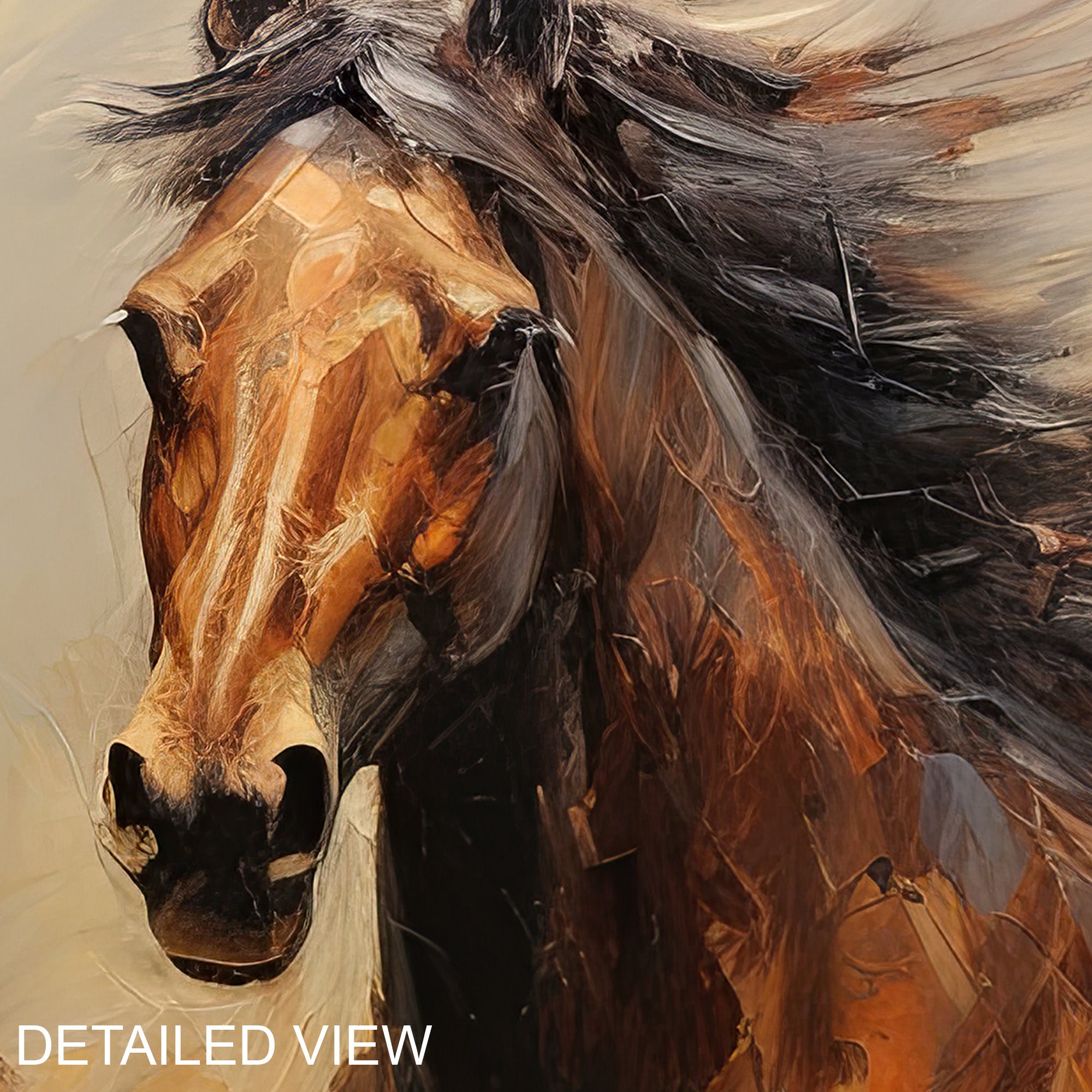 The Galloping Horse, Printable Nature Scene, Landscape Vintage Painting ...