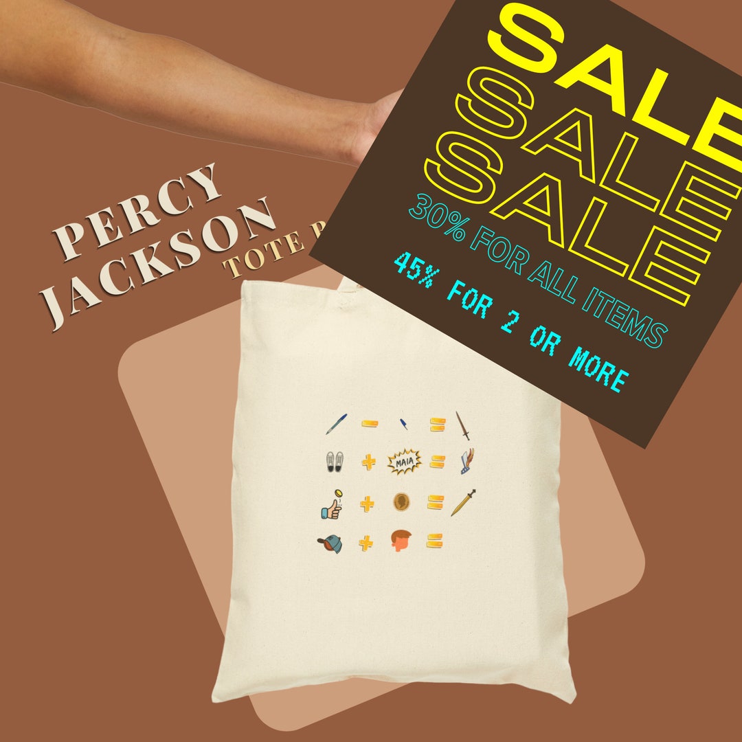 Percy Jackson Cotton Canvas Tote Bag Percy Jackson Magic Items - Etsy