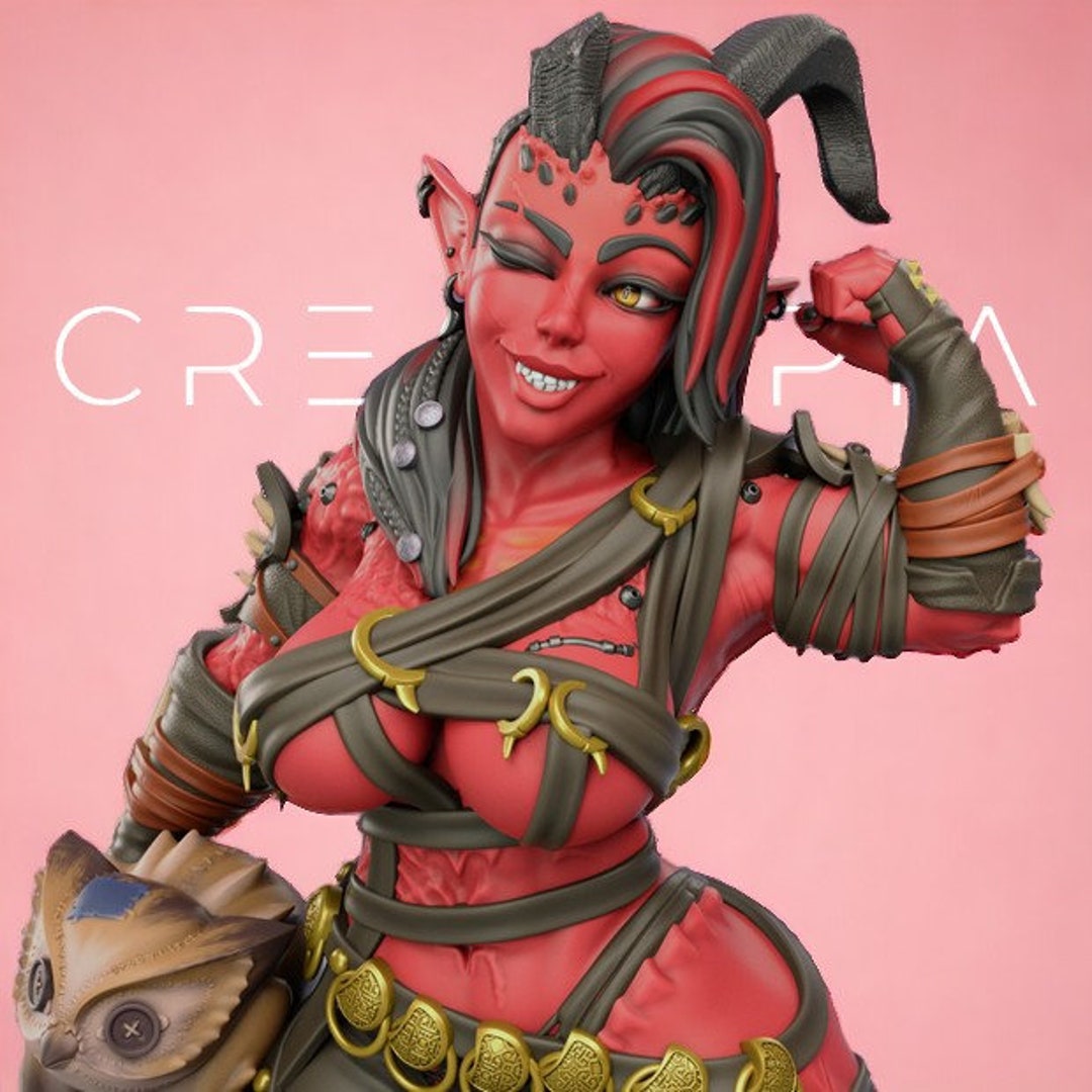 Karlach Figure 3D STL File Baldurs Gate 3 Karlach Futa 18 Figure Furry ...