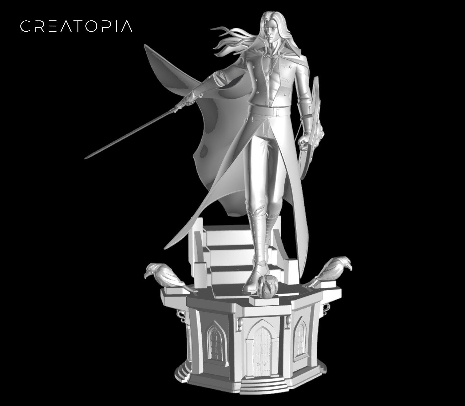 HQ Fan Made Figure 3D Stl Files Fan Made Castlevania Alucard Figure 3D ...
