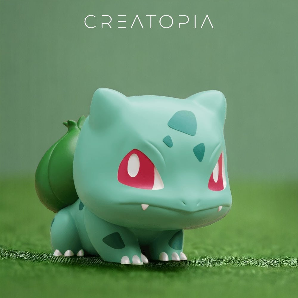 Pokemon Bulbasaur Figure Print in Place 3D Stl Files Bulbasaur Chibi ...