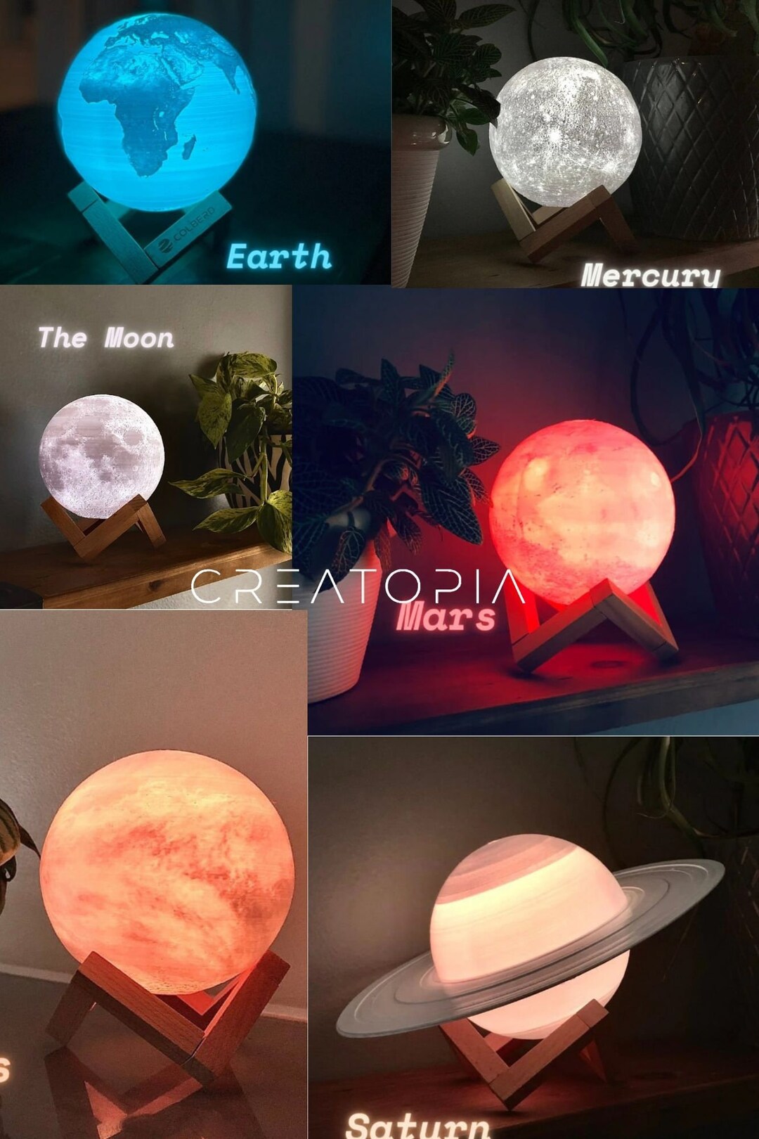 Solar System Night Light 3D Stl Files Solar System All Planets Night ...