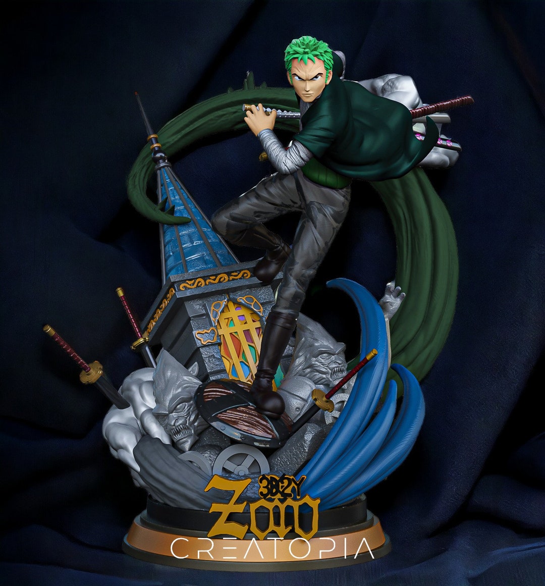 Roronoa Zoro Diorama 3D Printable Stl Files One Piece Roronoa Zoro ...
