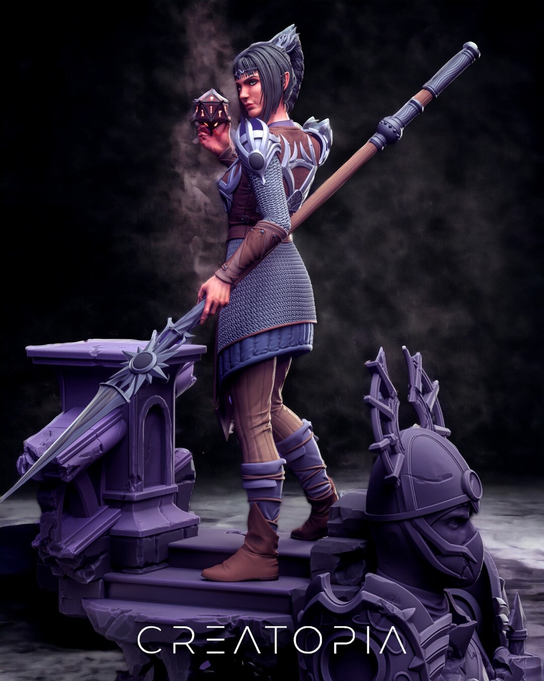 Shadowheart Diorama Bust 3D Printable STL Files Baldurs Gate 3 ...