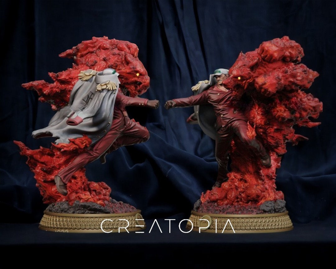 One Piece Akainu Diorama 3D Printable STL Files Akainu Figure 3D Stl ...