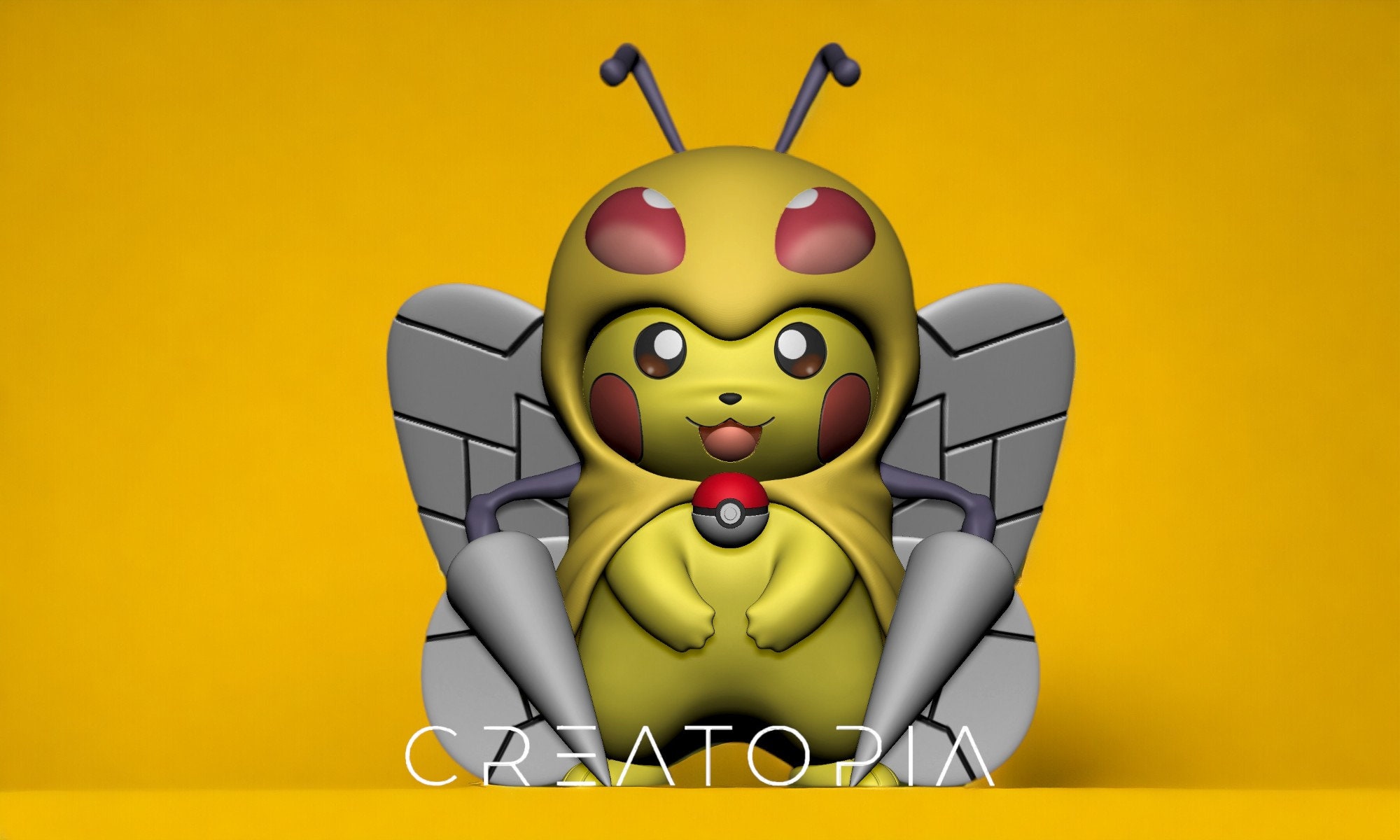 Pikachu Figure Easy to Print 10 3D STL Files Choose Your Favorite ...