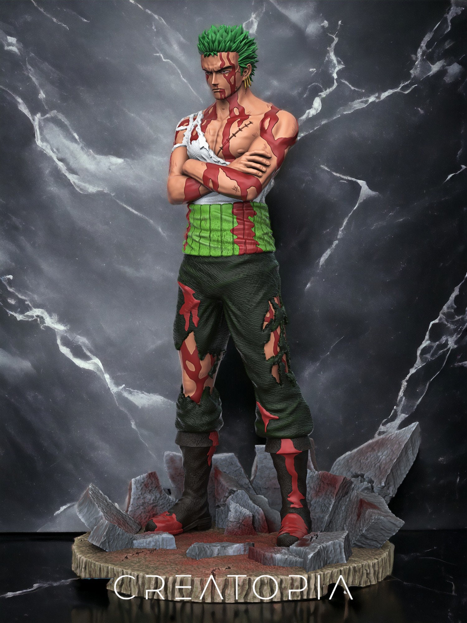 Roronoa Zoro STL File 3D Printable One Piece Anime Figure 3D Printable ...