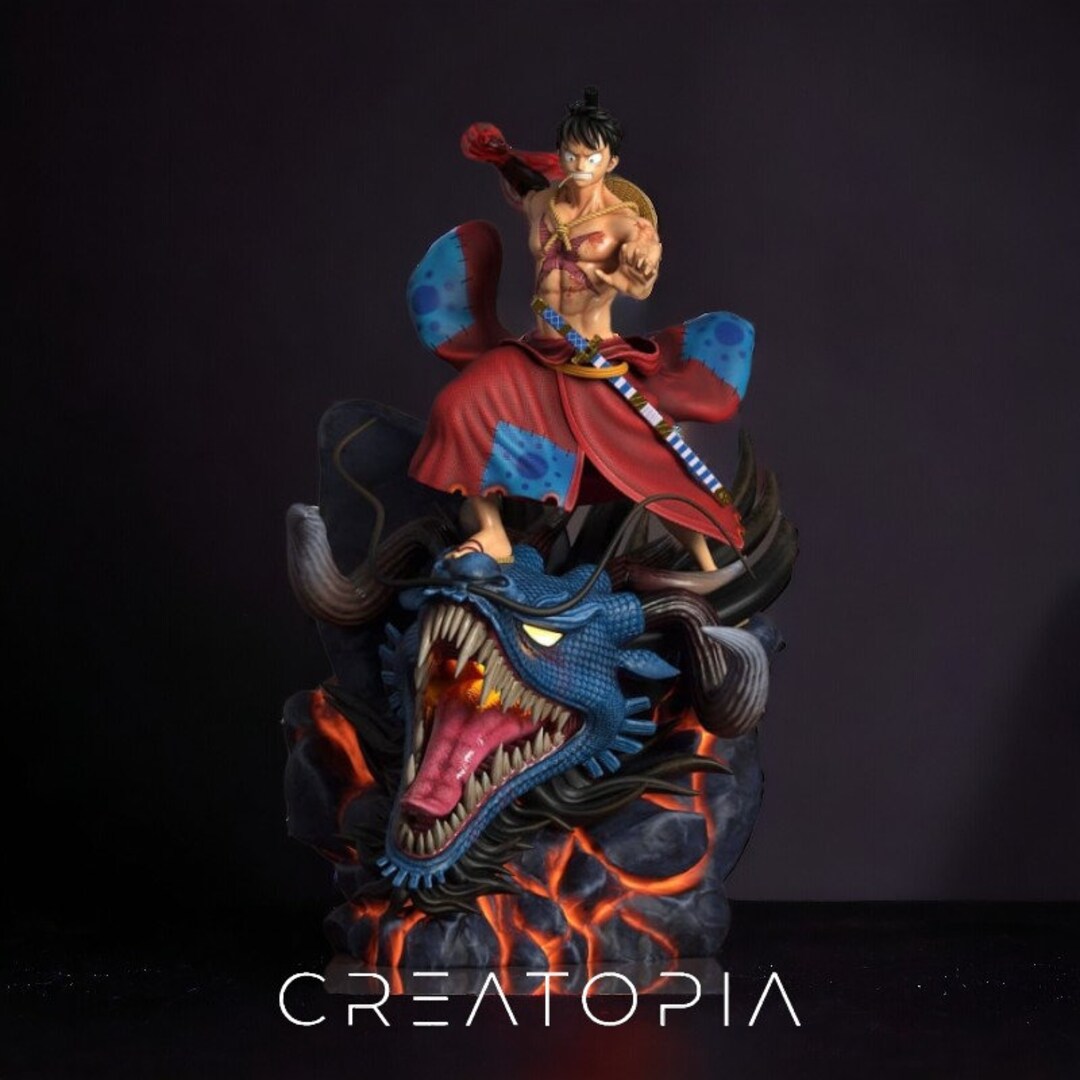 Luffy Vs Kaido Figure Stl 3D Print Files Diorama 3D Printable Stl Anime ...