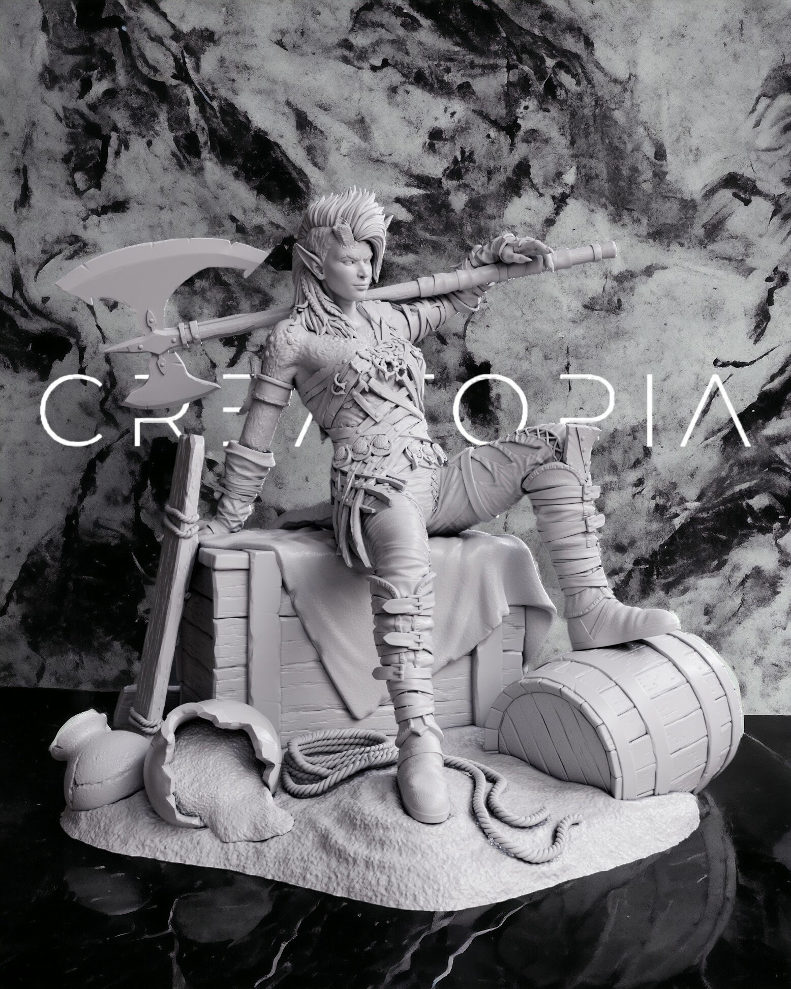 High Quality Karlach Figure and Bust, 3D Stl Files, 3D STL Model, 3d ...