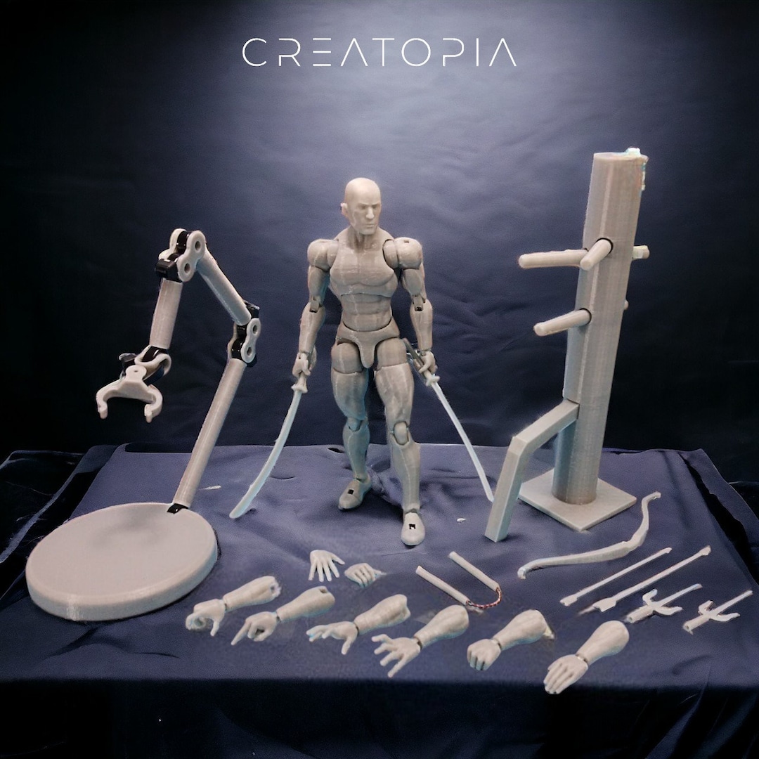 Articulated Poseable Male Figure 3D STL File - Etsy Portugal