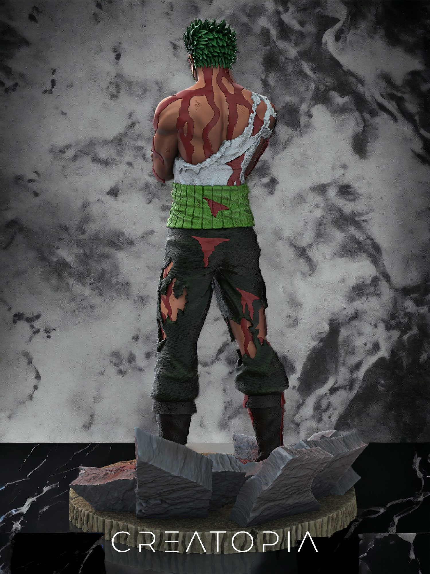 Roronoa Zoro STL File 3D Printable One Piece Anime Figure 3D Printable ...