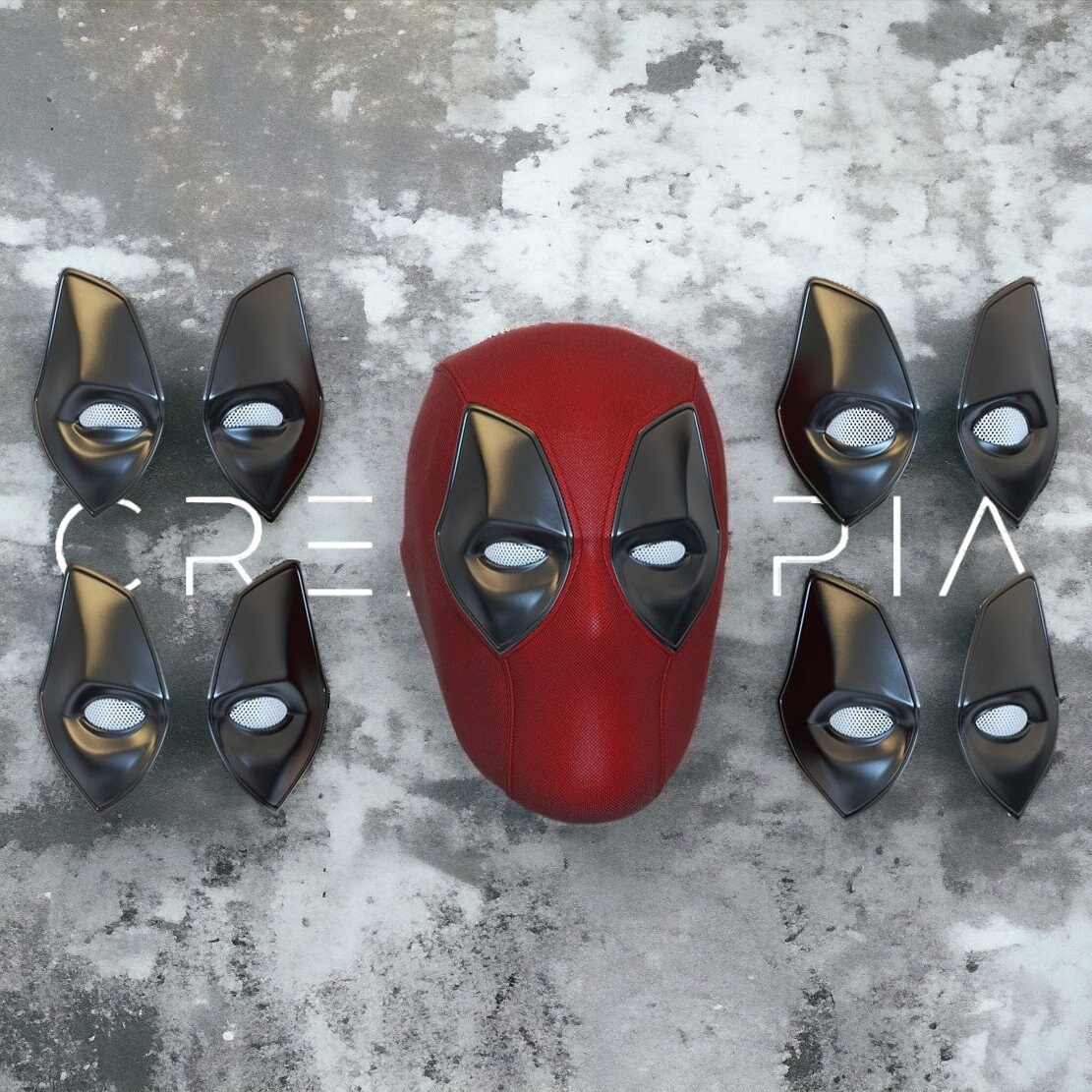 Deadpool Mask 3D Print File STL Magnetic Deadpool Mask STL Faceshell ...