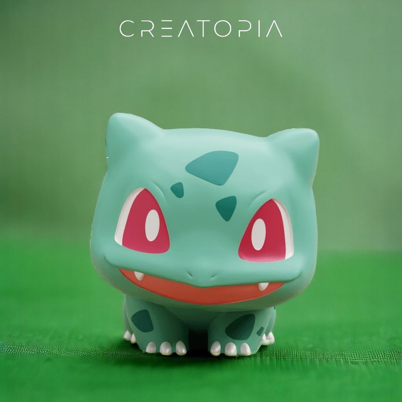 Pokemon Bulbasaur Figure Print in Place 3D Stl Files Bulbasaur Chibi ...