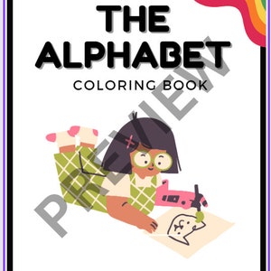 Digital Printable Alphabet Coloring Book With Completion Certificate - Etsy