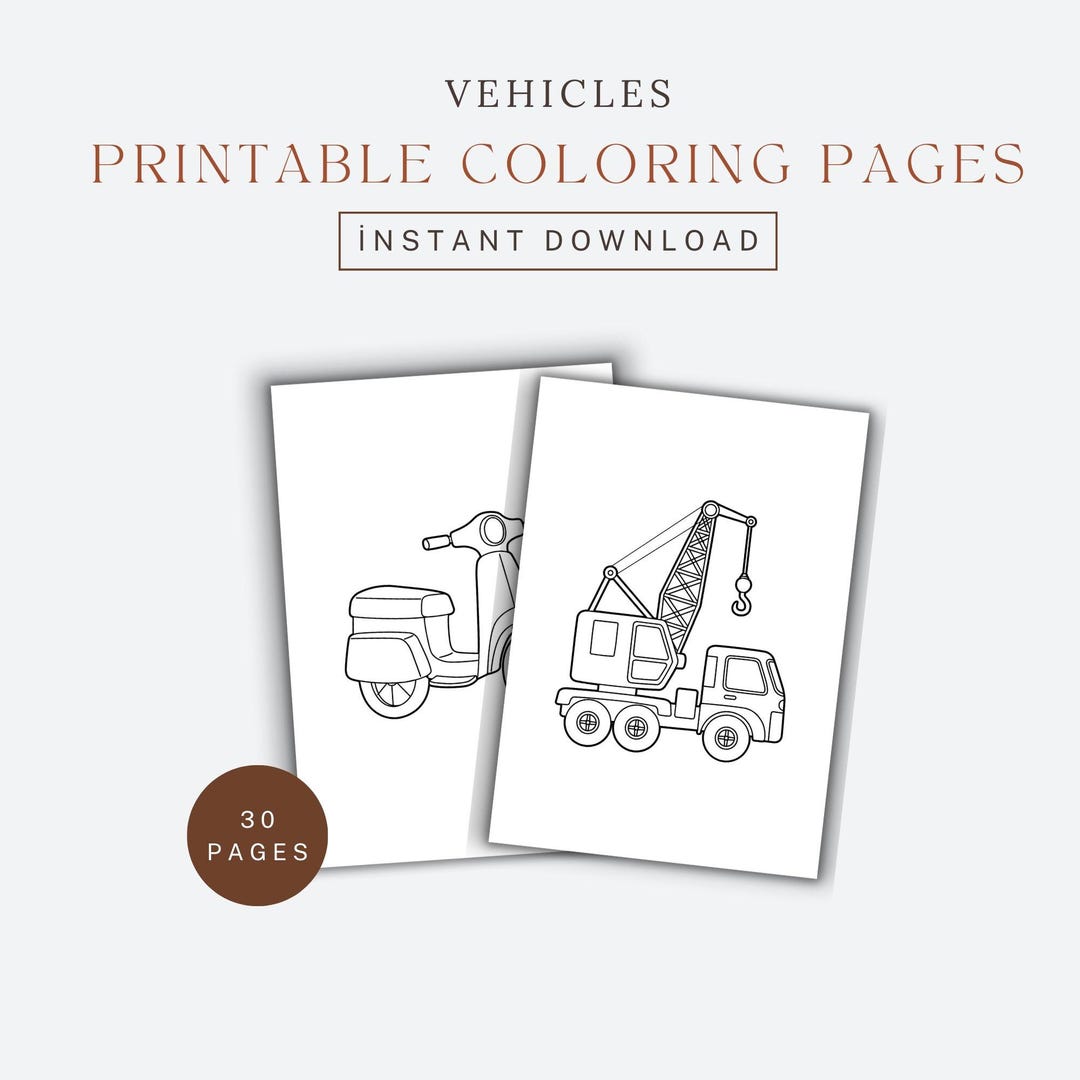 Vehicle Coloring Pages, Car Coloring Pages, Toddler Activity, Vehicle ...