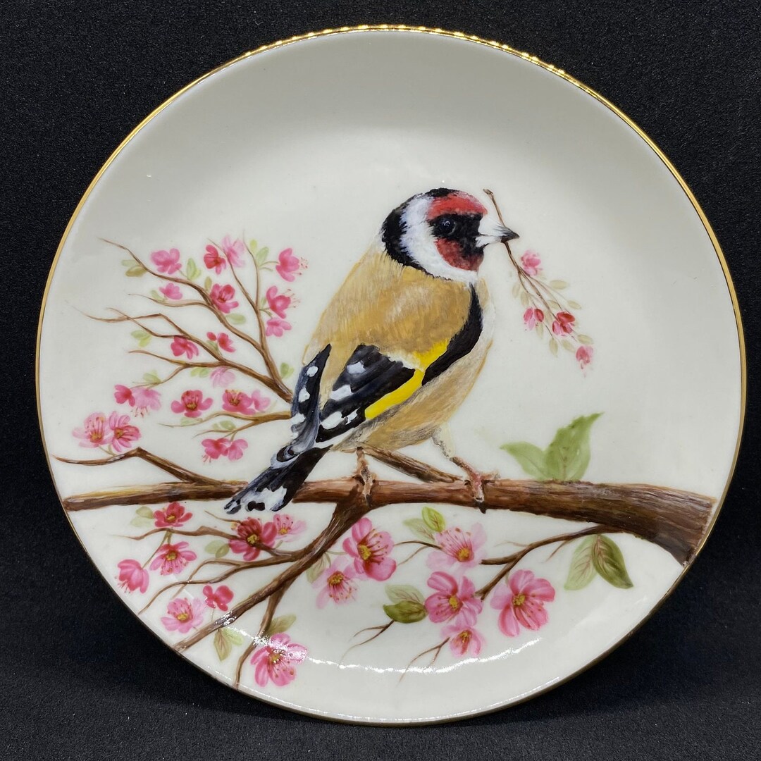 Hand Made, Porcelain, Hand Painted, Bird Figure, 12 Cm Plate, Vintage ...