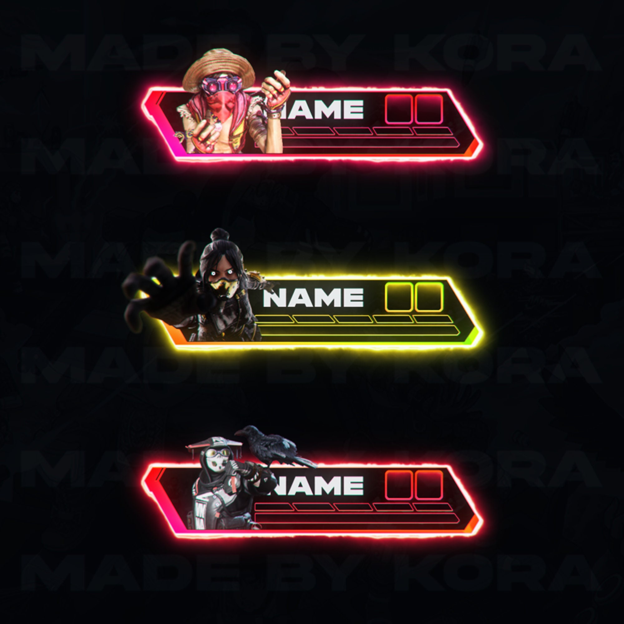 Custom Animated Apex Legends Health Bar Overlay - for Obs, Kick, Twitch ...