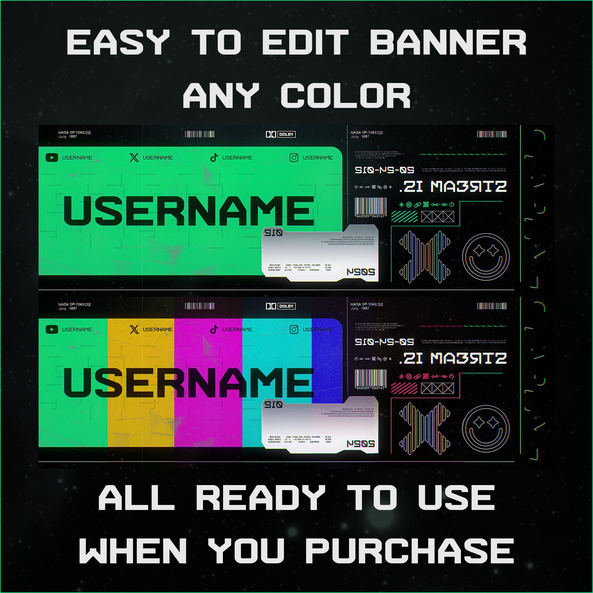 Animated Stream Overlay Full Package 8 Different Colors Easy to Use - Etsy