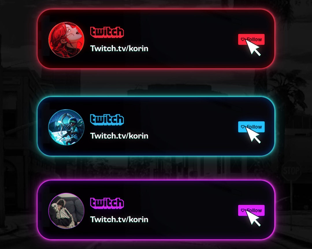 Twitch Follow Reminder Animation Overlay Live Stream or Video Content ...