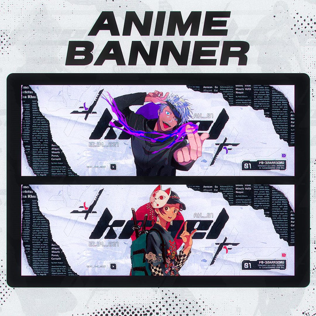 Custom Anime Banner: Fast Delivery for Twitch, Youtube, Discord - Etsy
