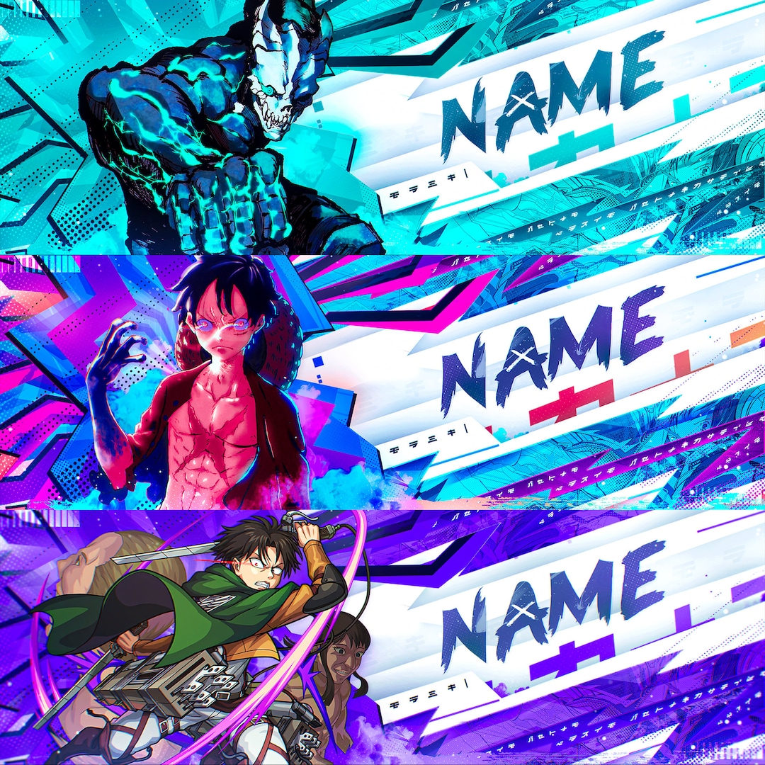 NO PHOTOSHOP NEEDED! | Anime Banner Template for Twitter, Twitch, Kick ...