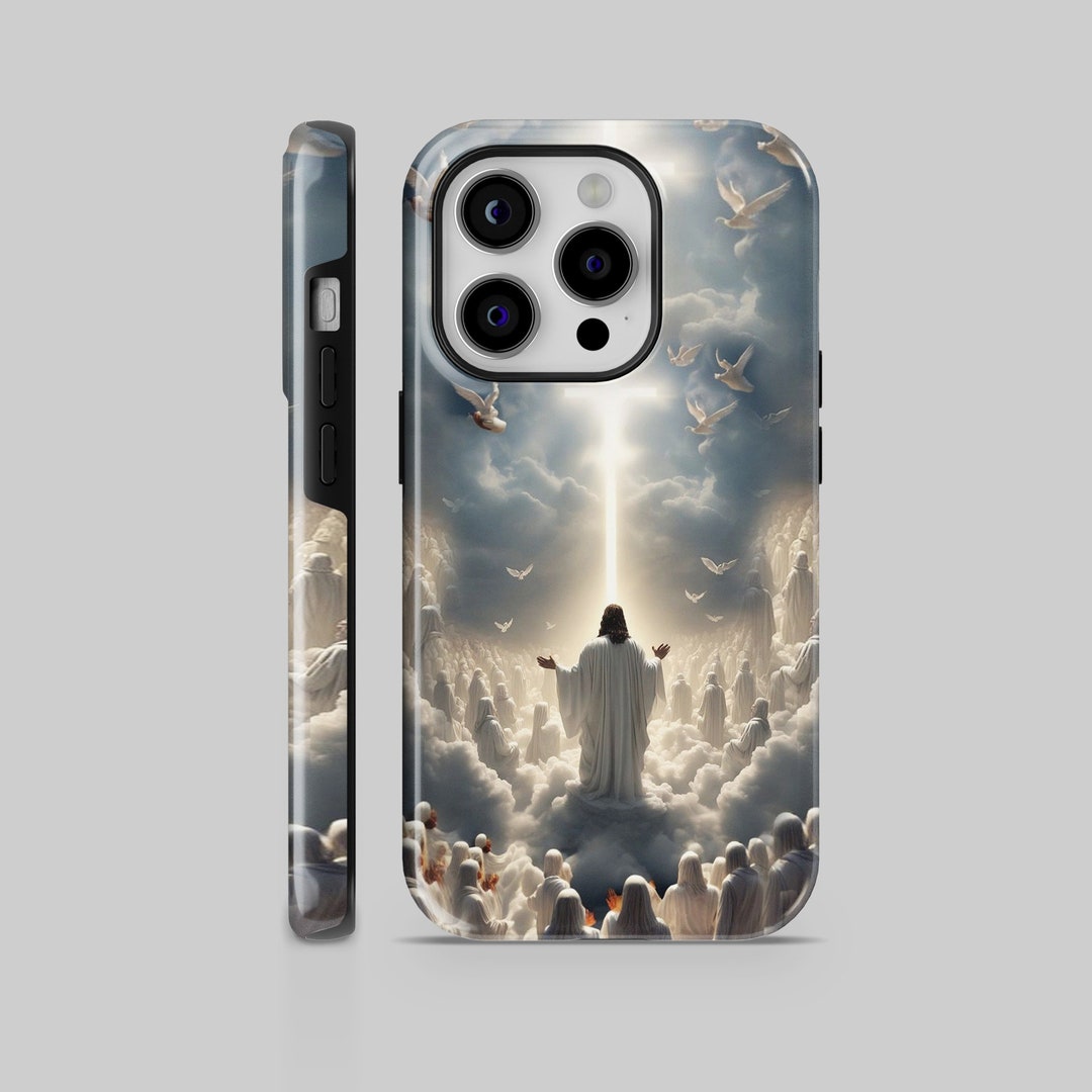 Tough Jesus Christ in Art Phone Case Religious Cover for iPhone 15,14 ...