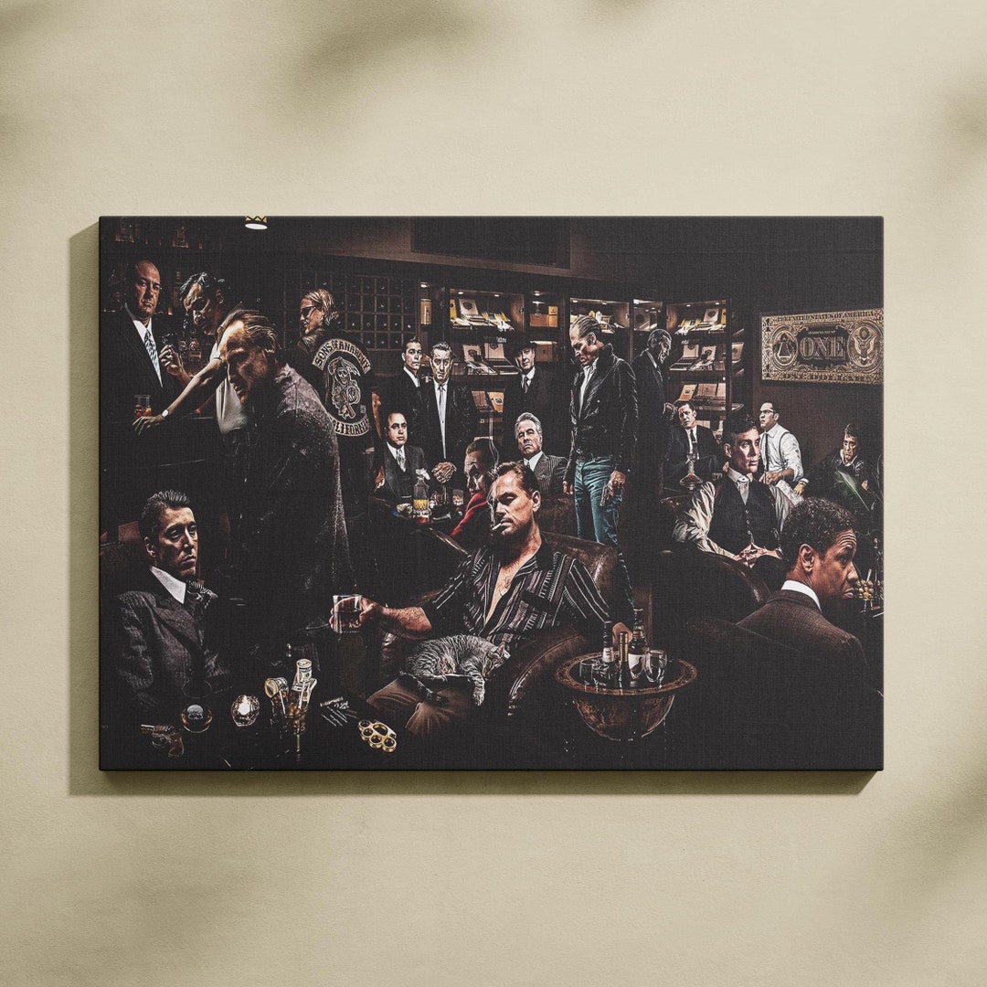 Famous Gangsters Canvas Art, Mafia Wall Art, Premium Print Poster ...