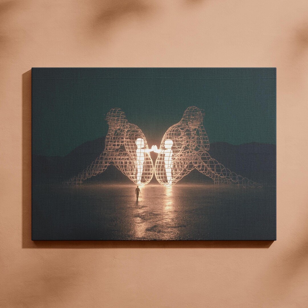 Two Child Alexander Milov Canvas, Child Sculpture Night Poster, Inner ...