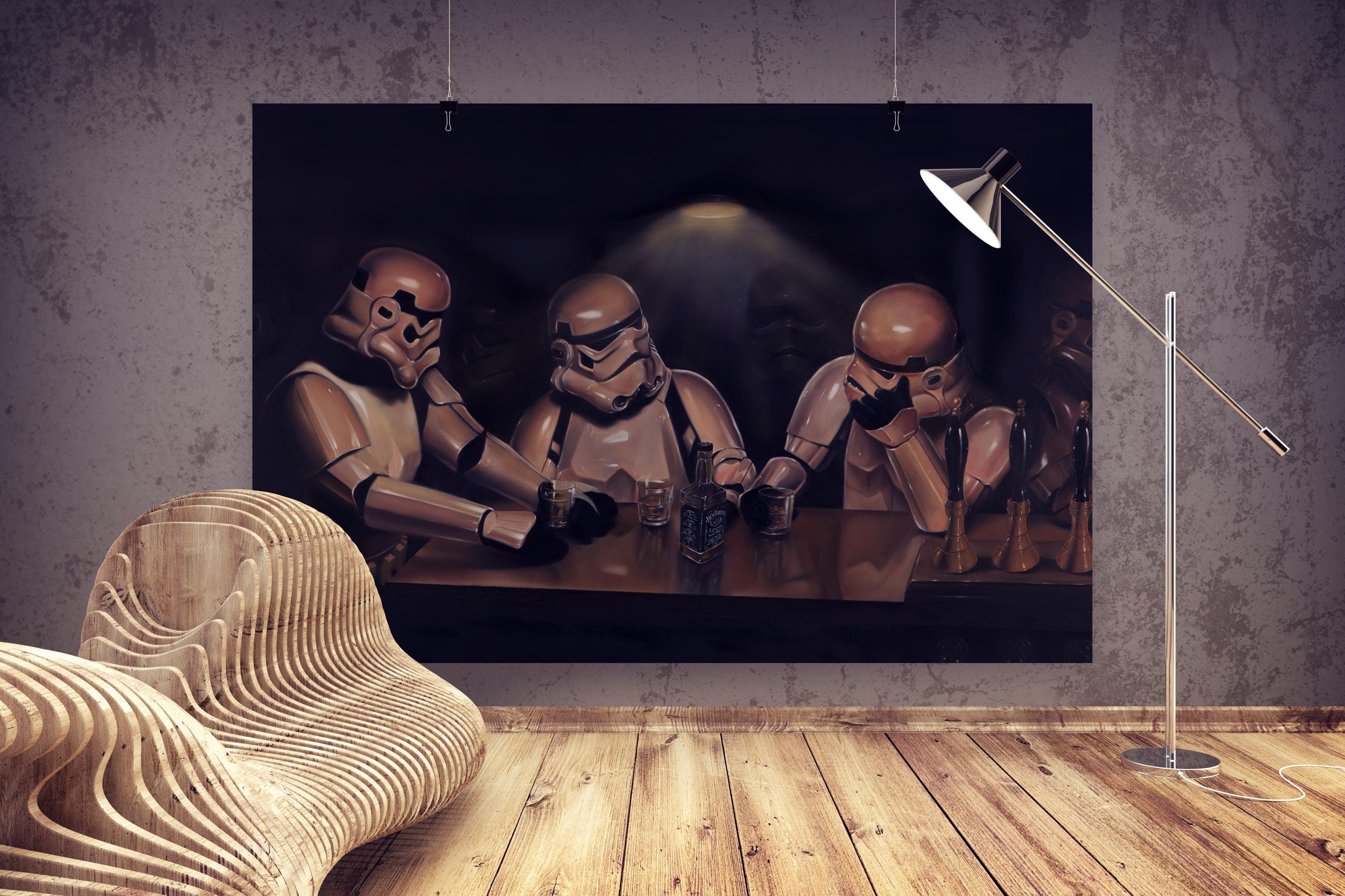 Stormtroopers Drinking at the Bar Canvas, Star Wars Wall Art, Premium ...
