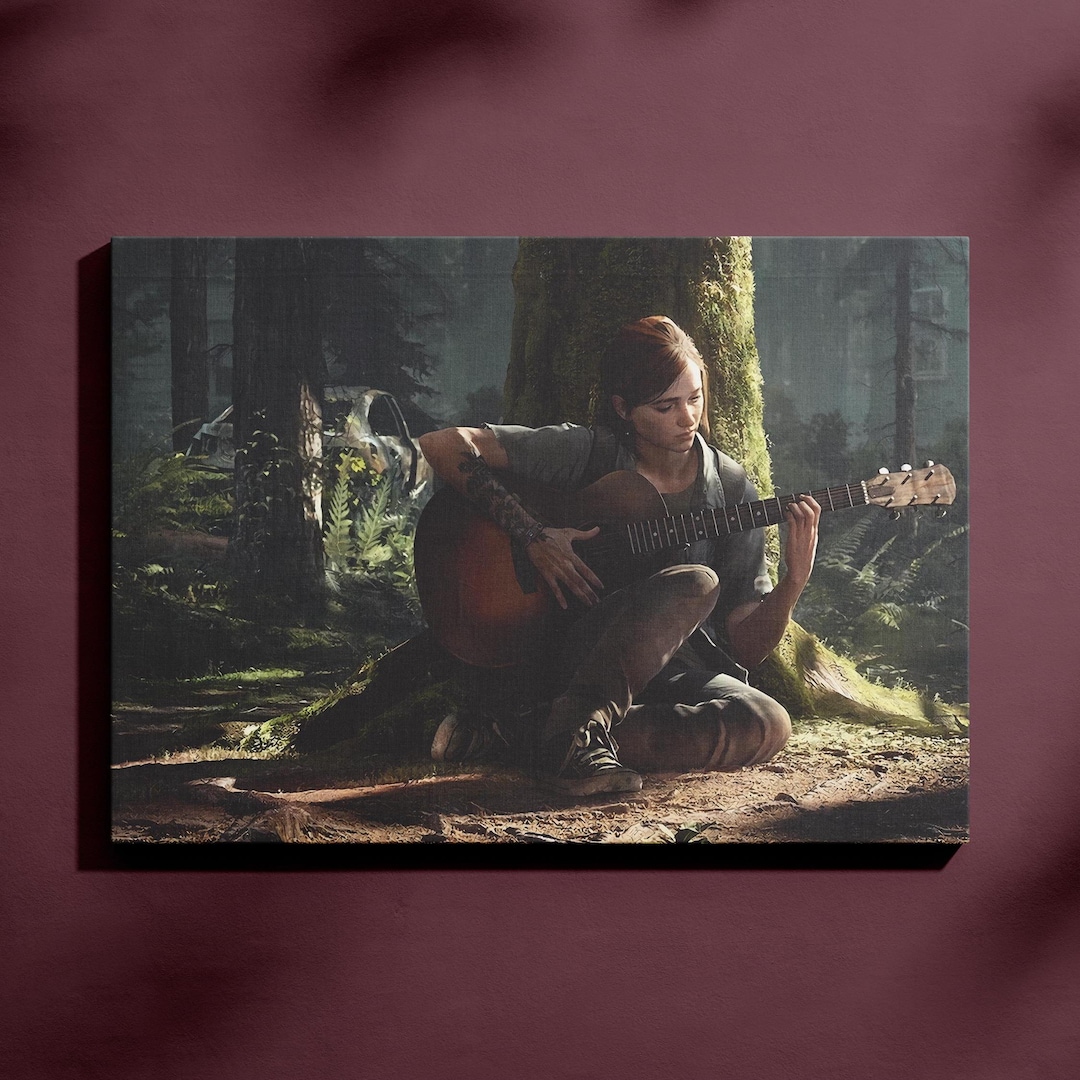Last of Us Canvas Art, Ellie Playing the Guitar Wall Art, LOU2 Artwork ...