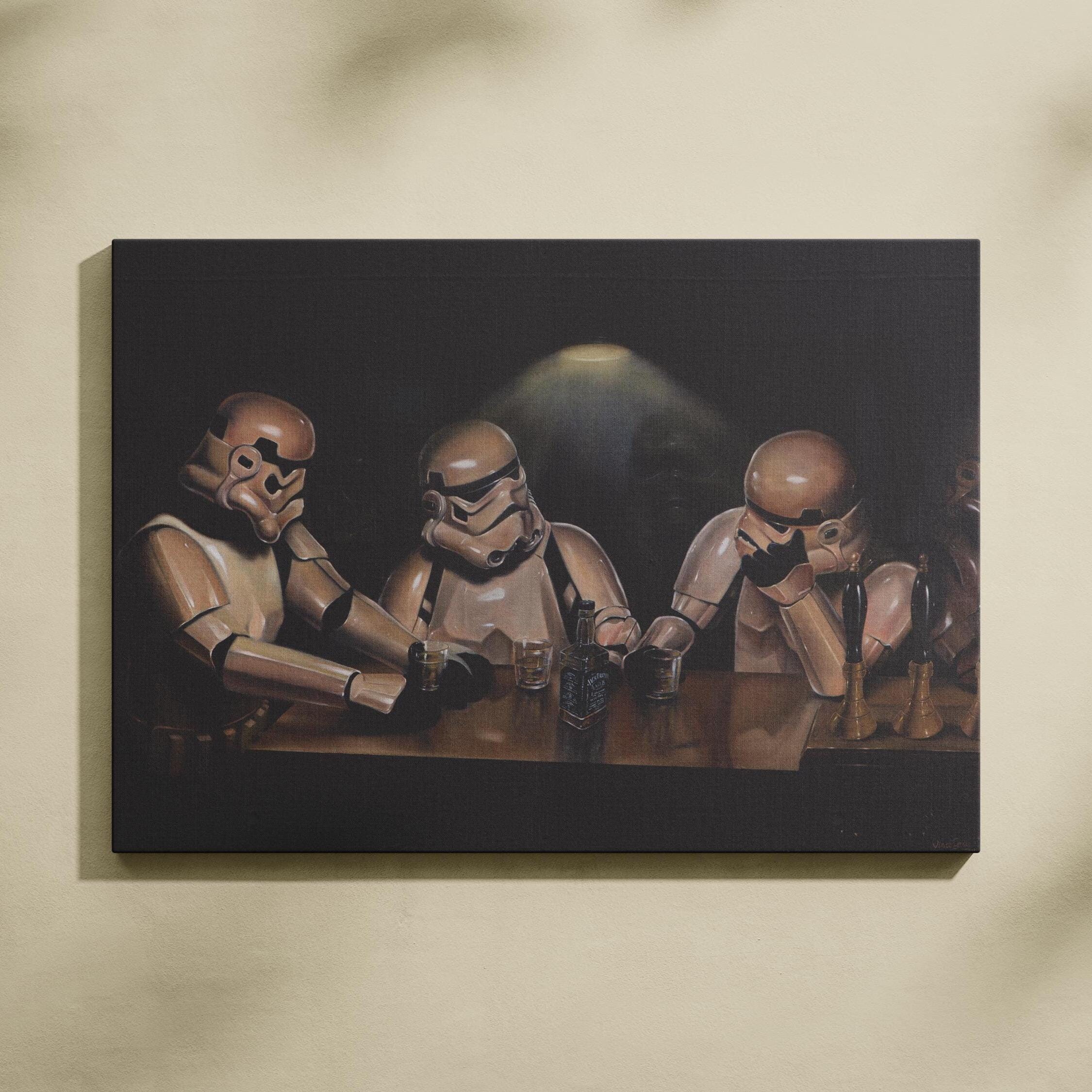 Stormtroopers Drinking at the Bar Canvas, Star Wars Wall Art, Premium ...
