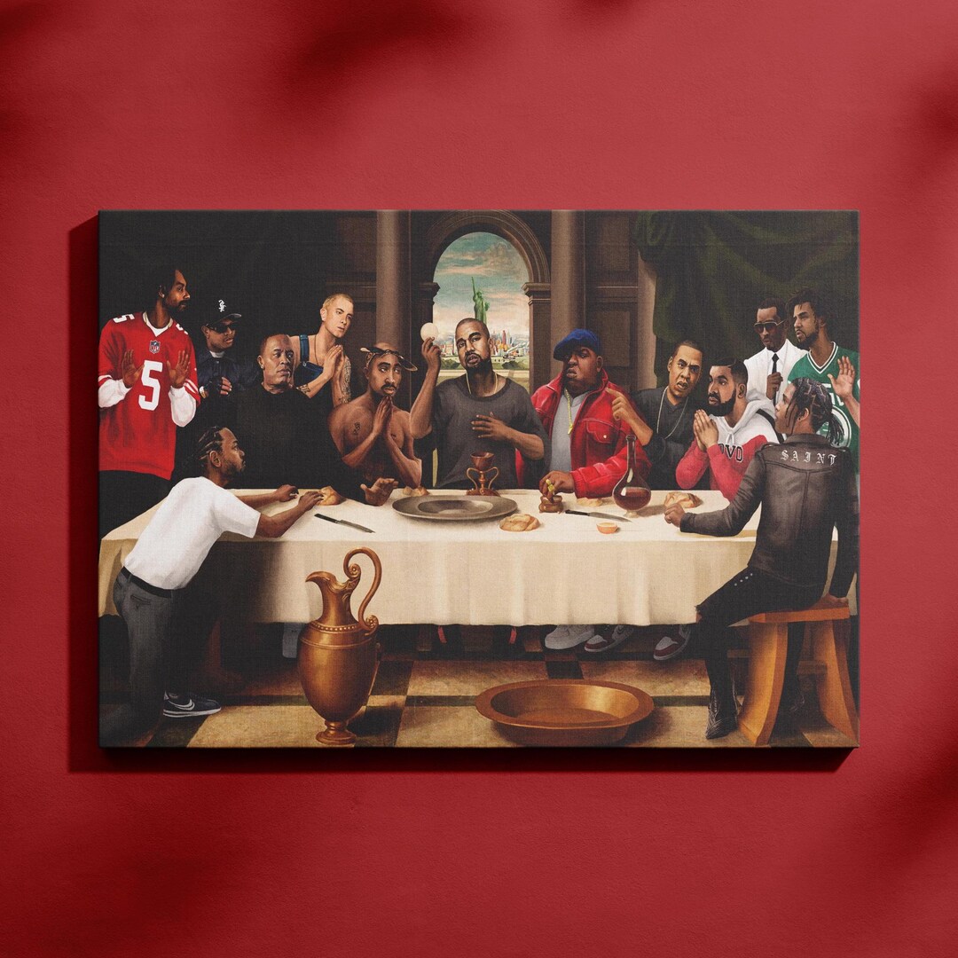 Best Rappers Last Supper Canvas Art, Hip-hop Legend Wall Decor, Premium ...