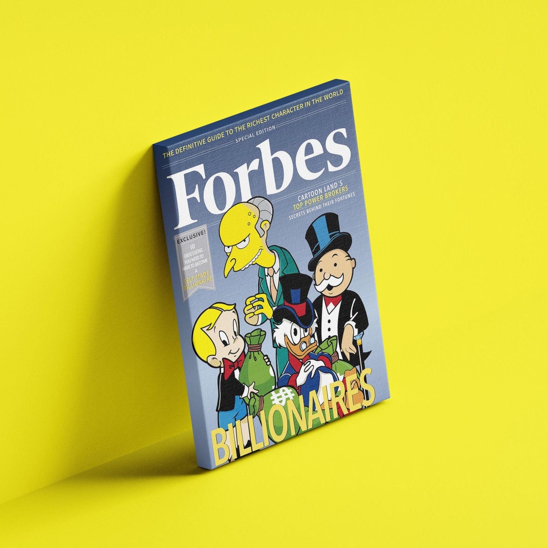 Forbes Magazine Cover Canvas Art, Scrooge Mcduck, Mr. Monopoly, Richie ...