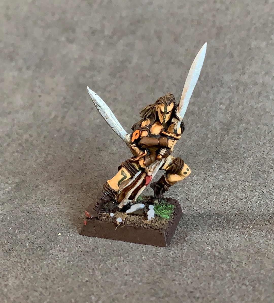 28mm Painted Wood Elf Miniature for Warhammer, Dungeons and Dragons and ...