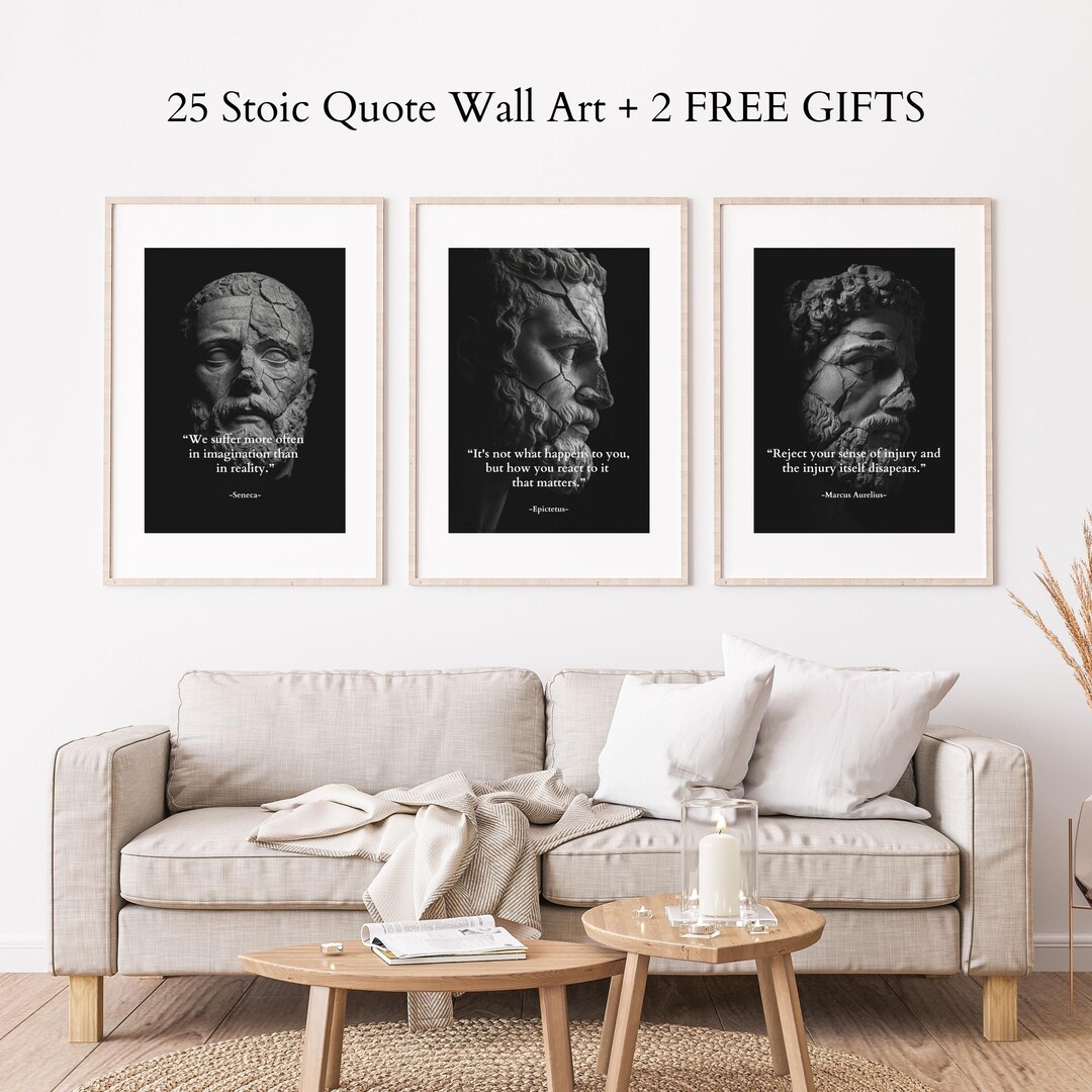 Philosophers Wall Decor | Printable Art | Stoicism Print | Motivational ...