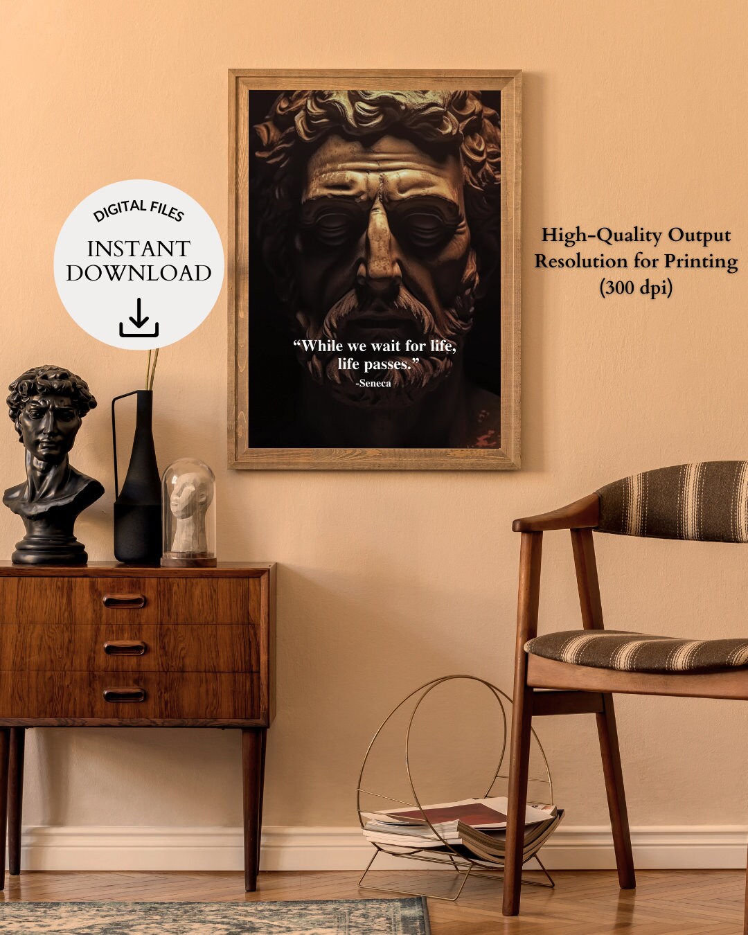 Set of 3 Stoic Quote Wall Art Printables Ancient Stoic Philosophers ...