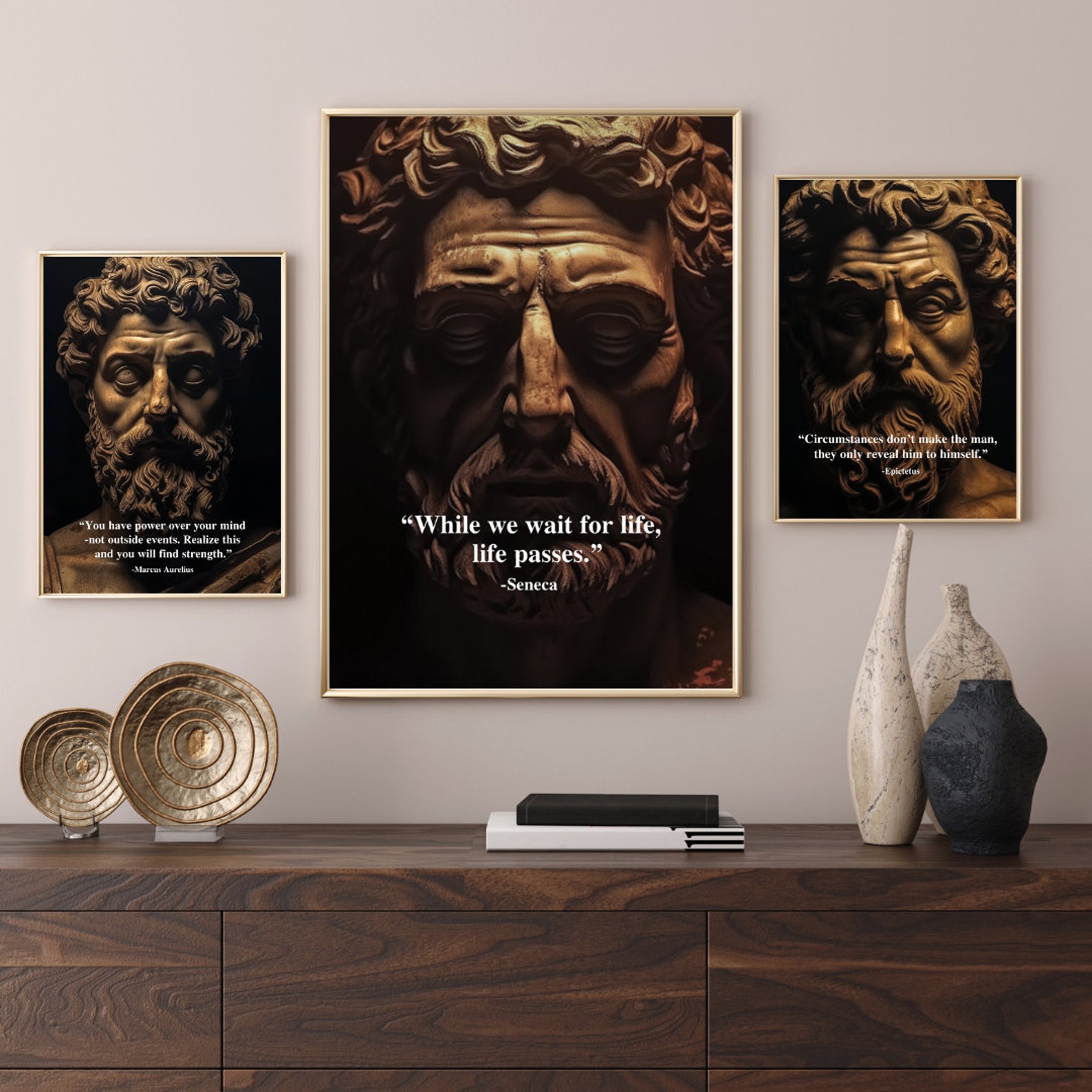 Set of 3 Stoic Quote Wall Art Printables - Ancient Stoic Philosophers ...