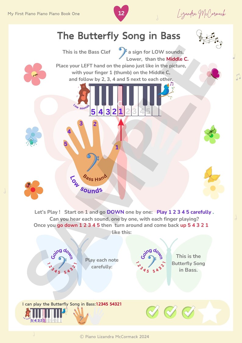 My First Piano Book for 3 - 8 Year Olds: Fun, Progressive Lessons ...